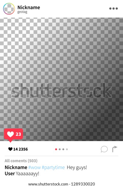 Photo Frame Transparent Template Interface Stock Vector (Royalty Free ...