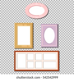 Frames Set Templates Your Design Realistic Stock Vector (Royalty Free ...