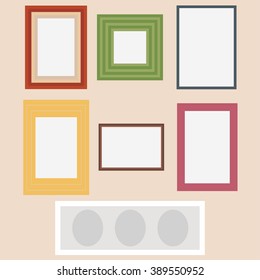 Cartoon Photo Picture Painting Drawing Frame Stock Vector (Royalty Free ...