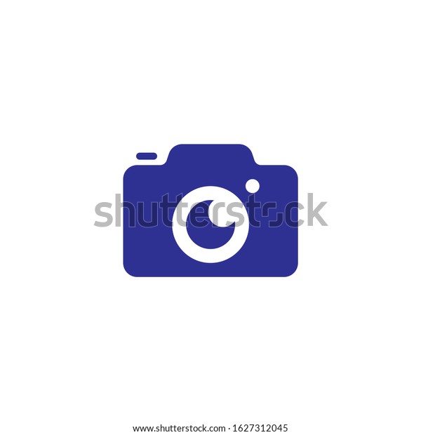 Photo Icon Logo Blue Camera Symbol Stock Vector (Royalty Free ...