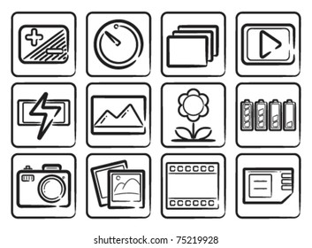 Photo Icons Stock Vector (Royalty Free) 75219928 | Shutterstock