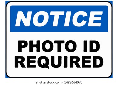 Photo Id Required Sign Vector Illustration Stock Vector (Royalty Free ...