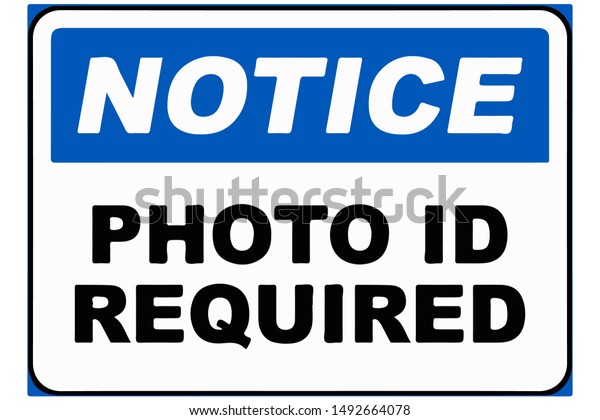 Photo Id Required Sign Vector Illustration Stock Vector (Royalty Free ...