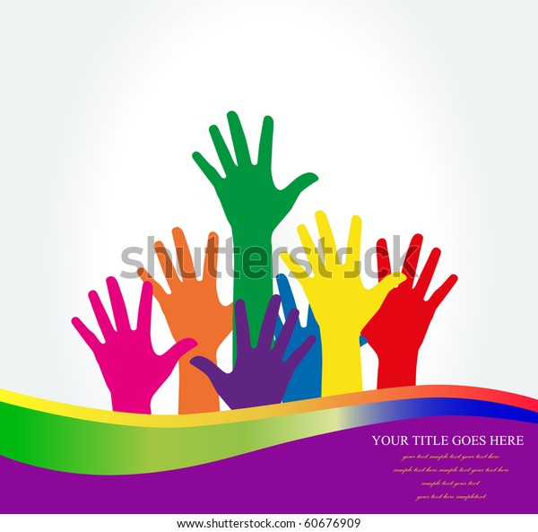 Photo Raised Hands Vector Illustration Stock Vector (Royalty Free ...