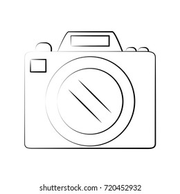 Continuous One Line Drawing Camera Vector Stock Vector (Royalty Free ...