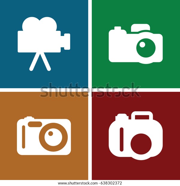 Photographing Icons Set Set 4 Photographing Stock Vector (Royalty Free ...