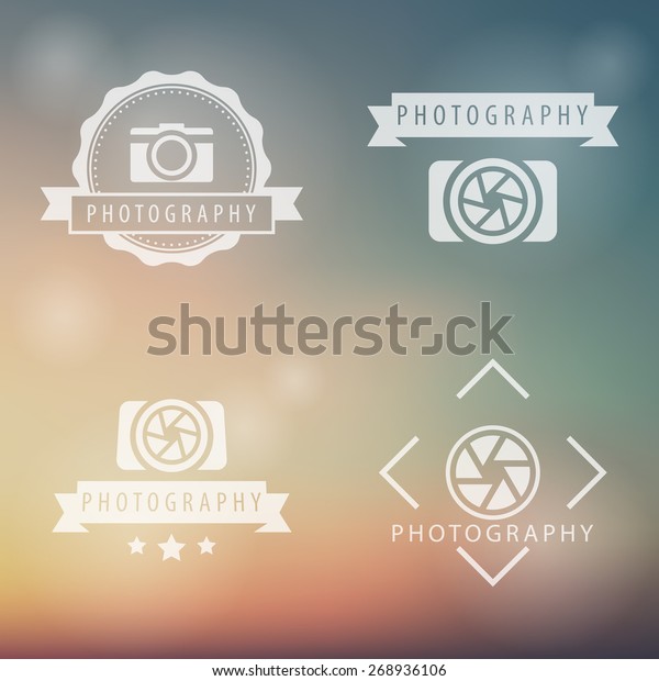 photography, camera, photographer logo, emblems on blur background ...