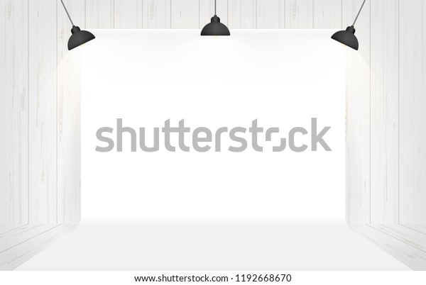 Photography Studio Background Lighting White Room Stock Vector (Royalty ...