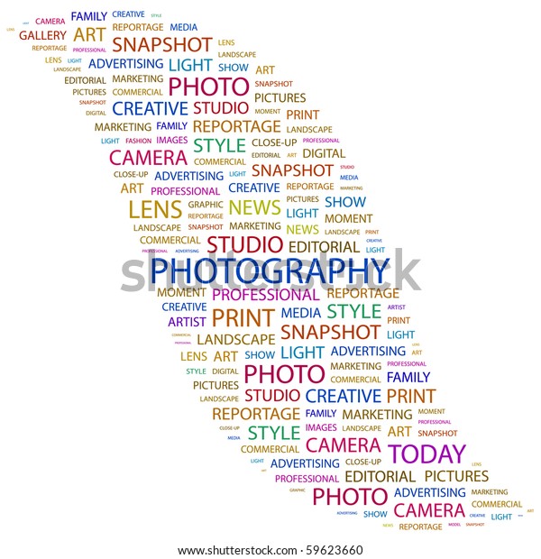 Photography Word Collage On White Background Stock Vector (Royalty Free ...