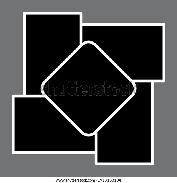 Photos Collage Frame Template Vector Illustration Stock Vector (Royalty ...