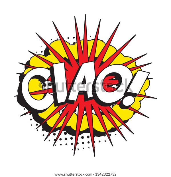 Phrase Ciao Hello Italian Comic Speech Stock Vector (Royalty Free ...
