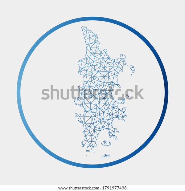 Phuket Icon Network Map Island Round Stock Vector (Royalty Free ...