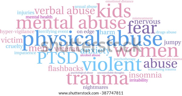 Physical Abuse Word Cloud On White Stock Vector (Royalty Free ...