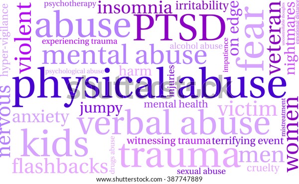 Physical Abuse Word Cloud On White Stock Vector (Royalty Free ...