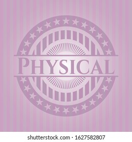 Physical Badge Pink Background Vector Illustration Stock Vector ...