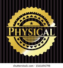 Physical Gold Emblem Badge Vector Illustration Stock Vector (Royalty ...