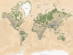 Mercator Map Of The World United Free Stock Photo - Public Domain Pictures
