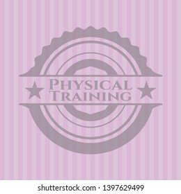 Physical Training Retro Style Pink Emblem Stock Vector (Royalty Free ...