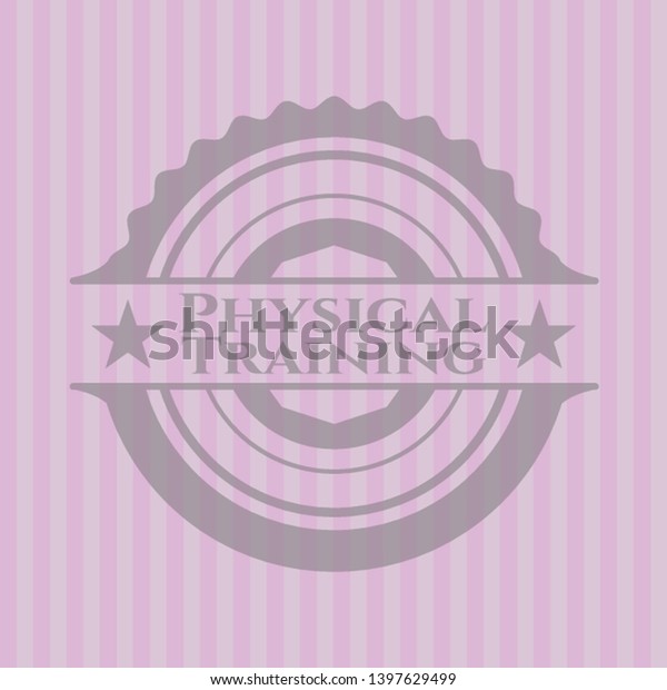 Physical Training Retro Style Pink Emblem Stock Vector (Royalty Free ...