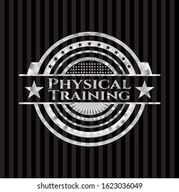 Physical Training Silver Badge Emblem Vector Stock Vector (Royalty Free ...