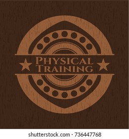Physical Training Wood Emblem Stock Vector (Royalty Free) 736447768 ...
