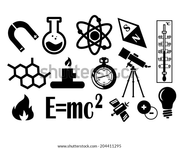Physical Vector Black Symbols On White Stock Vector (Royalty Free ...