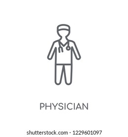 Physician Assistant Linear Icon Modern Outline Stock Vector (Royalty ...