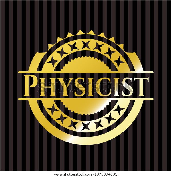 Physicist Gold Badge Emblem Stock Vector (Royalty Free) 1375394801 ...