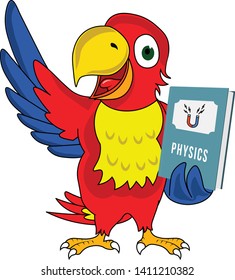 Physics Book Presenting By Happy Cartoon Stock Vector (Royalty Free ...