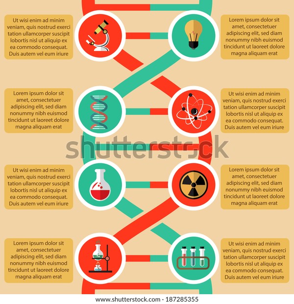 Physics Chemistry Infographic Elements Radioactive Sign Stock Vector ...