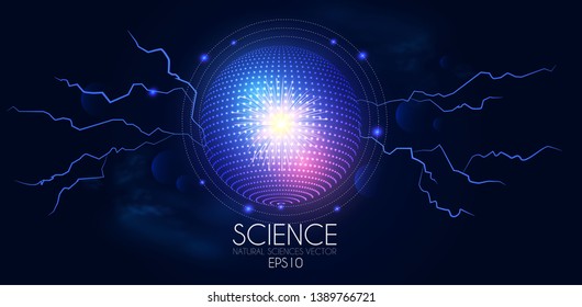 Physics Concept Abstract Electric Power Elements Stock Vector (Royalty ...