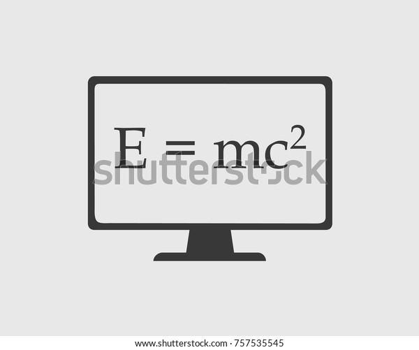 Physics Icon Emc Square Equation On Stock Vector (Royalty Free ...