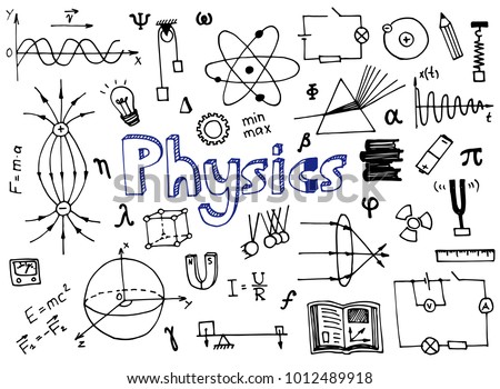 Physics Science Doodle Stock Vector (Royalty Free) 1012489918 ...