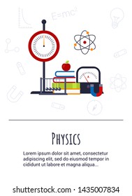 Physics Vector Illustration Template Design Banner Stock Vector ...