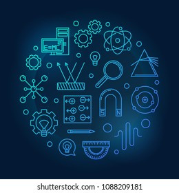 Physics Vector Round Blue Illustration Made Stock Vector (Royalty Free ...
