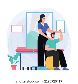 Physio Therapy Illustration Concept Stock Vector (Royalty Free ...