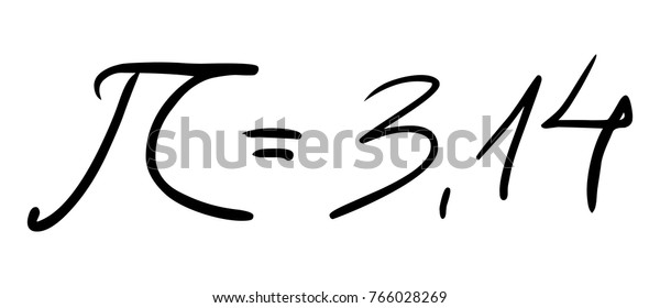 Pi Equals 314 Mathematical Symbol Vector Stock Vector (Royalty Free ...