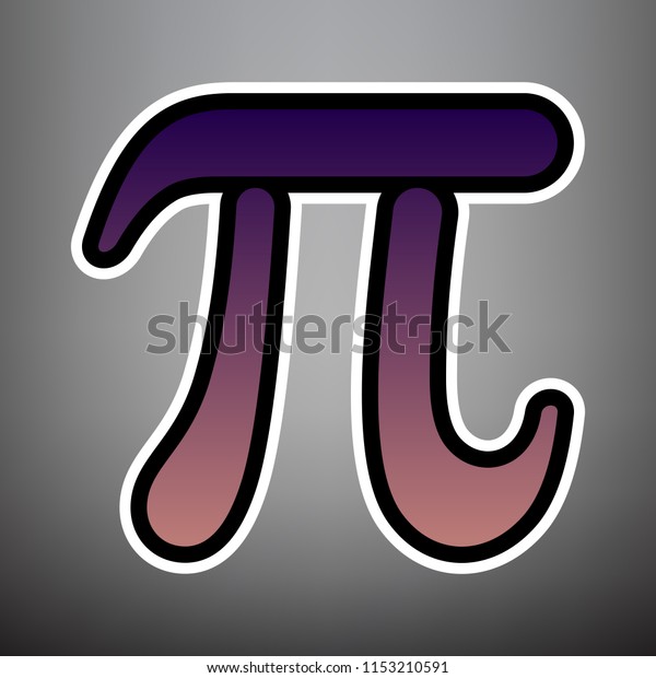 Pi Greek Letter Sign Vector Violet Stock Vector (Royalty Free ...