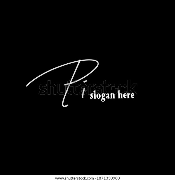 Pi Handwritten Logo Identity Stock Vector (Royalty Free) 1871330980 ...