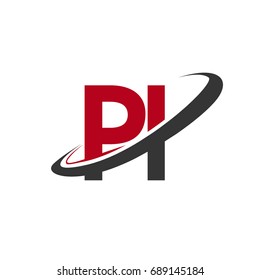 Pi Initial Logo Company Name Colored Stock Vector (Royalty Free) 689145184