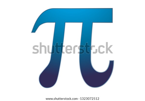 Pi Number Blue Stock Vector (Royalty Free) 1323072512