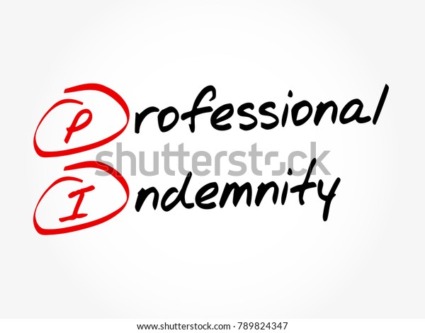 Pi Professional Indemnity Insurance Coverage Acronym Stock Vector ...
