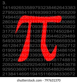 Pi Several Hundred Decimal Places Set Stock Vector (Royalty Free ...