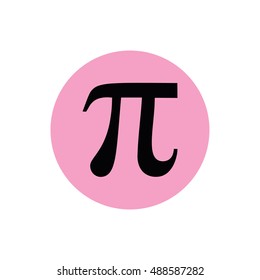 Pi Sign Vector Icon Pink Button Stock Vector (Royalty Free) 488587282 ...