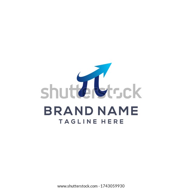 Pi Symbol Arrow Logo Template Stock Vector (Royalty Free) 1743059930 ...