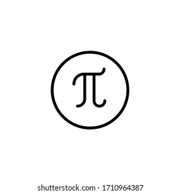 Pi Vector Icon Linear Outline Icon Stock Vector (Royalty Free ...
