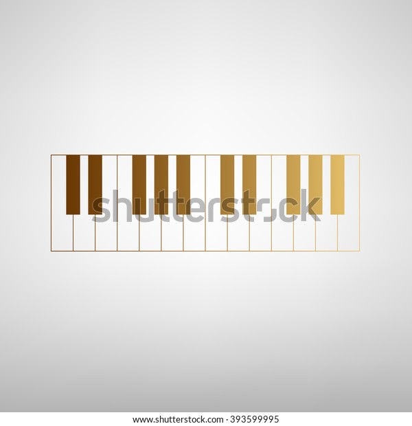 Piano Keyboard Sign Stock Vector (Royalty Free) 393599995