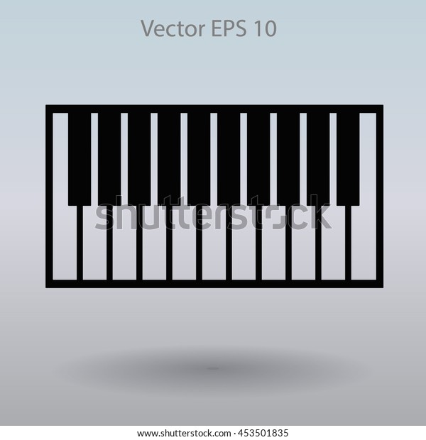 Piano Keyboard Vector Illustration Stock Vector (Royalty Free) 453501835