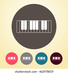 Piano Keys Icon Round Shape Stock Vector (Royalty Free) 462978019 ...