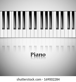 3d Illustration Empty Surface Piano Keys Stock Illustration 123380542